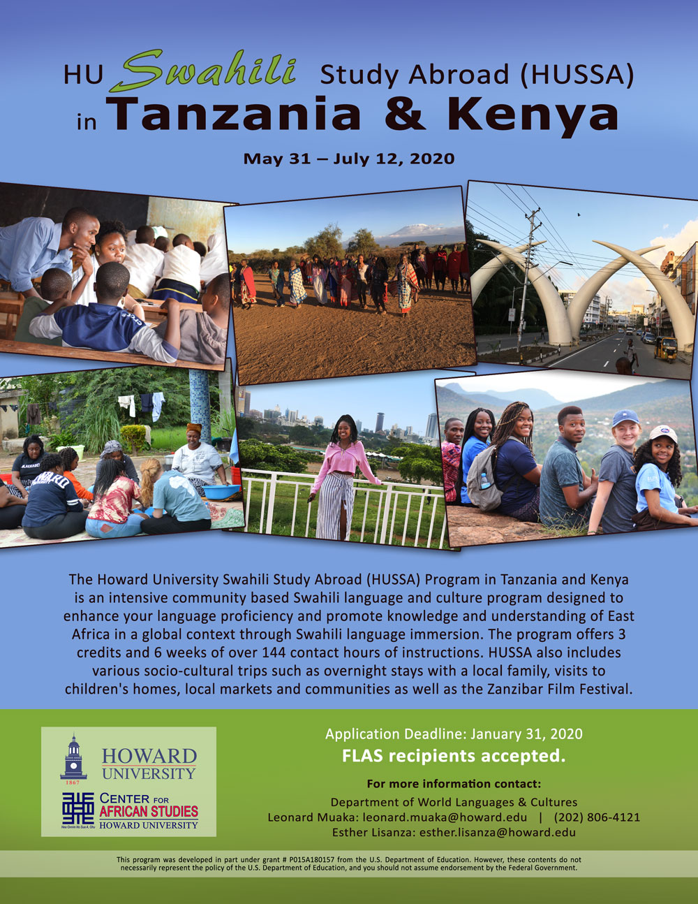 HU Swahili Study Abroad (HUSSA) in Tanzania and Kenya | Center for ...